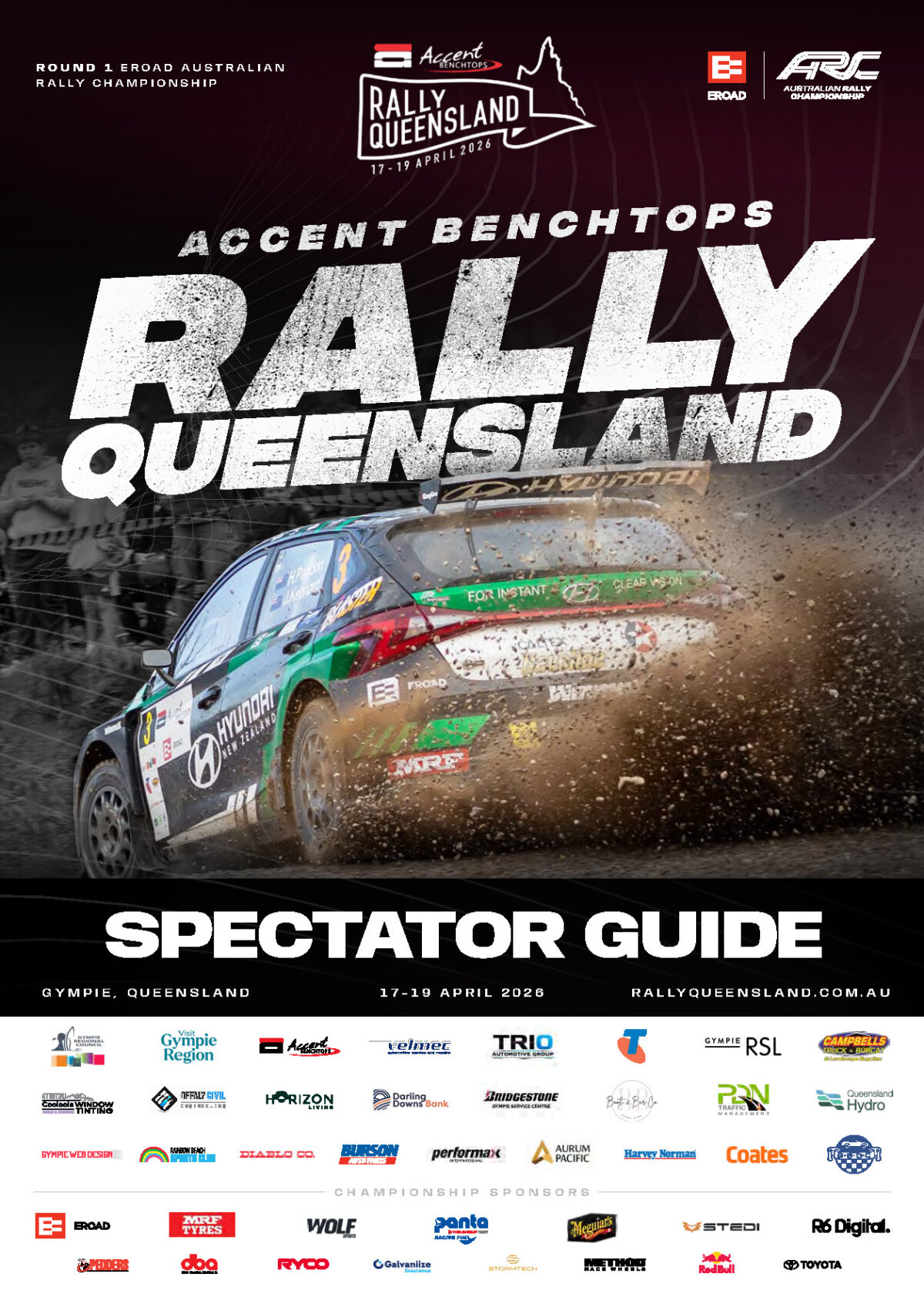 Rally Queensland 2026 Spectator Guide available - www.rally.com.au