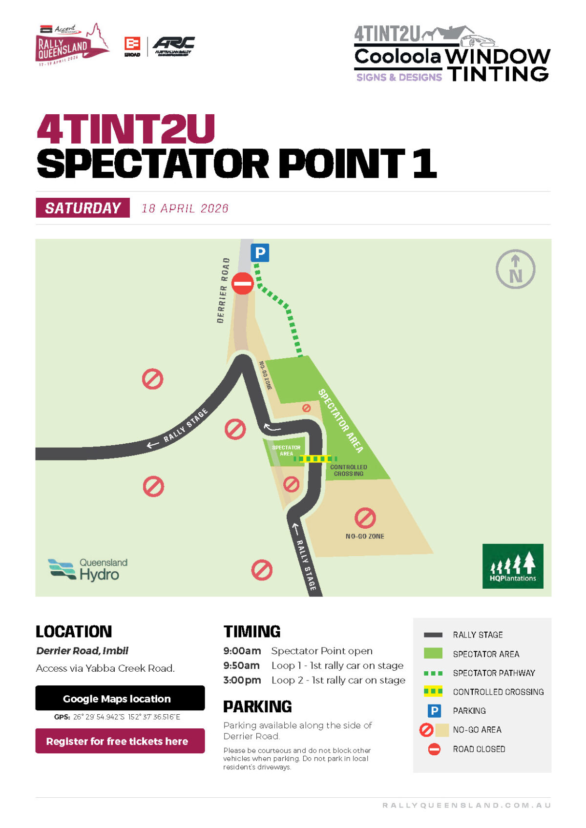 Rally Queensland 2026 Spectator Guide available - www.rally.com.au